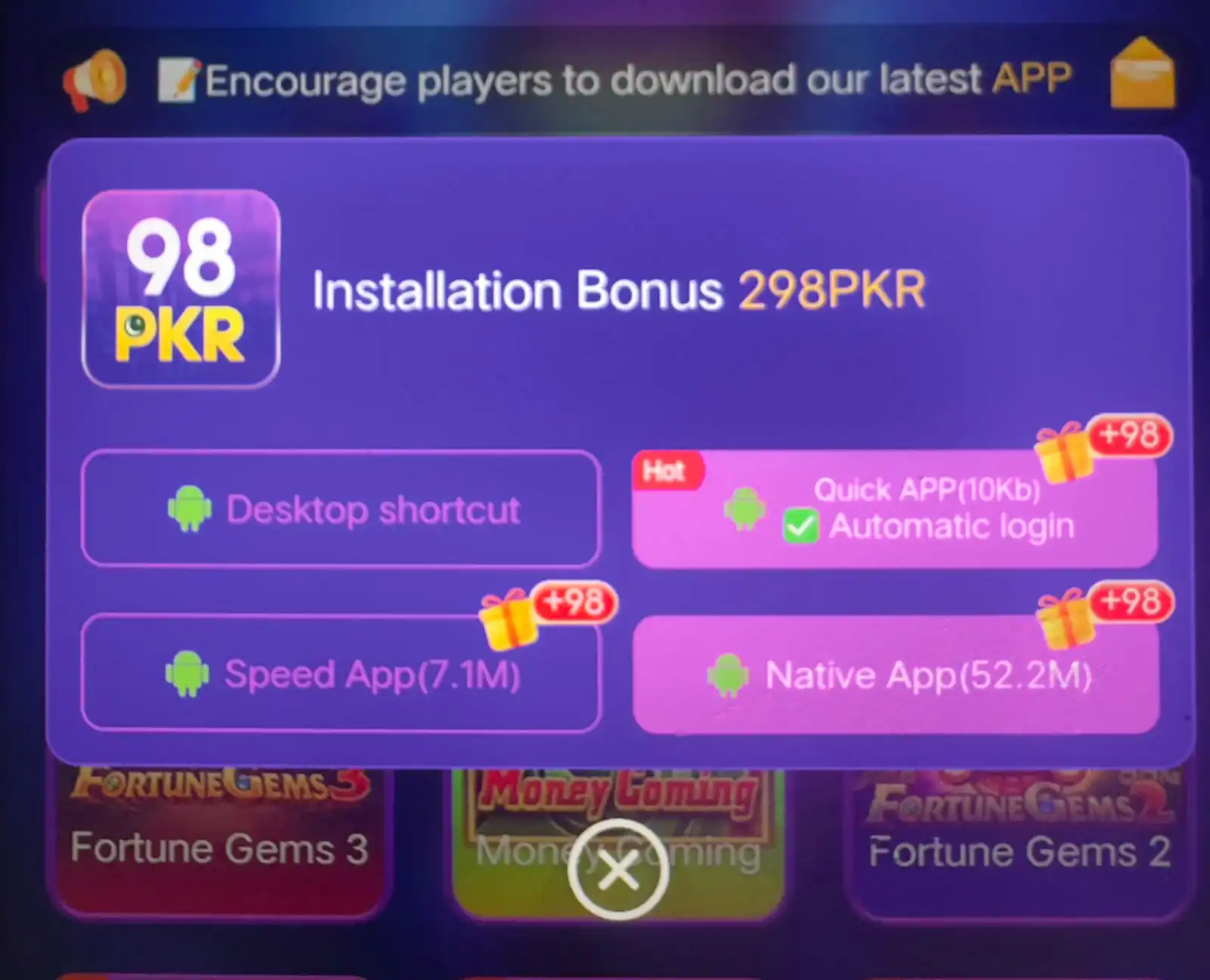 98 PKR Download APK Latest V1.1.43 For Android and iOS